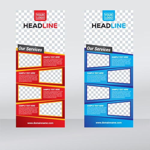 Corporate announcement banner template Royalty Free Vector