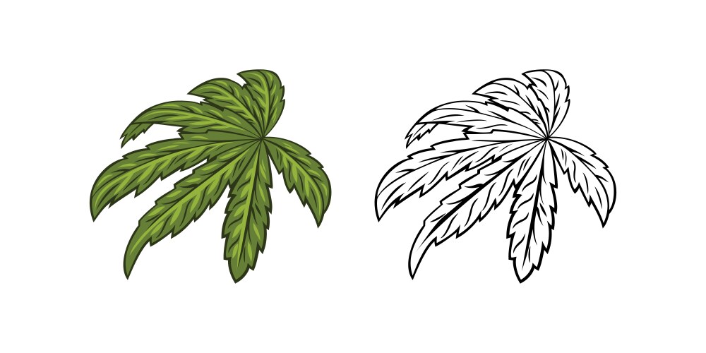 Marijuana Leaf Outline Vector Images (over 9,600)