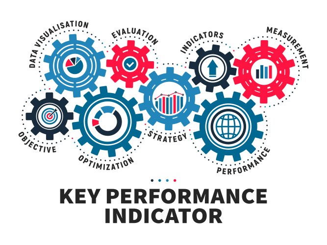 Kpi key performance indicator icon Royalty Free Vector Image