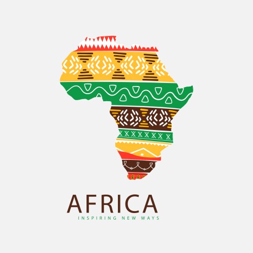 Africa map logo Royalty Free Vector Image - VectorStock