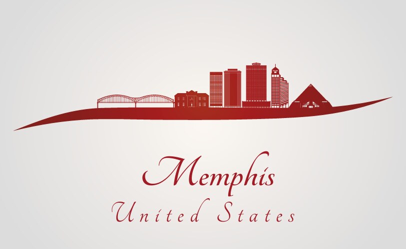 Modern city map - memphis tennessee Royalty Free Vector