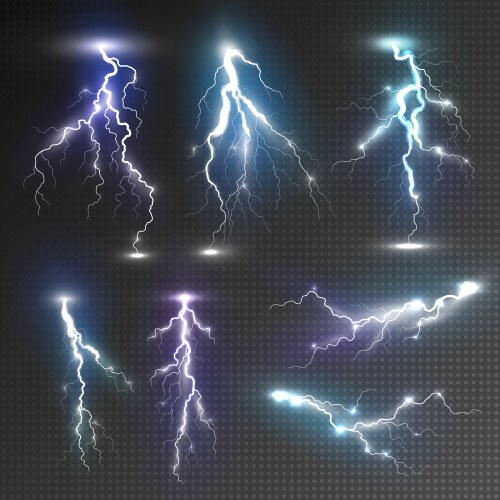New realistic lightning sign Royalty Free Vector Image