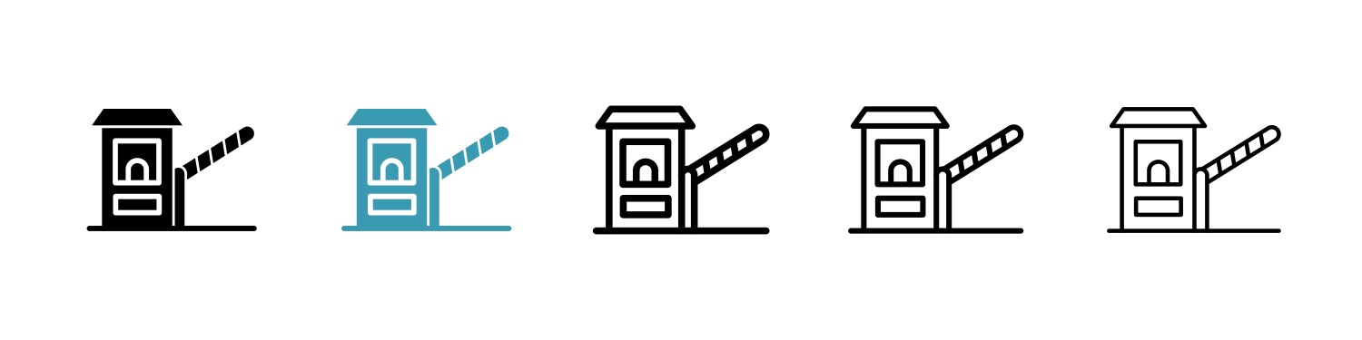 Toll plaza icon symbol on white background Vector Image