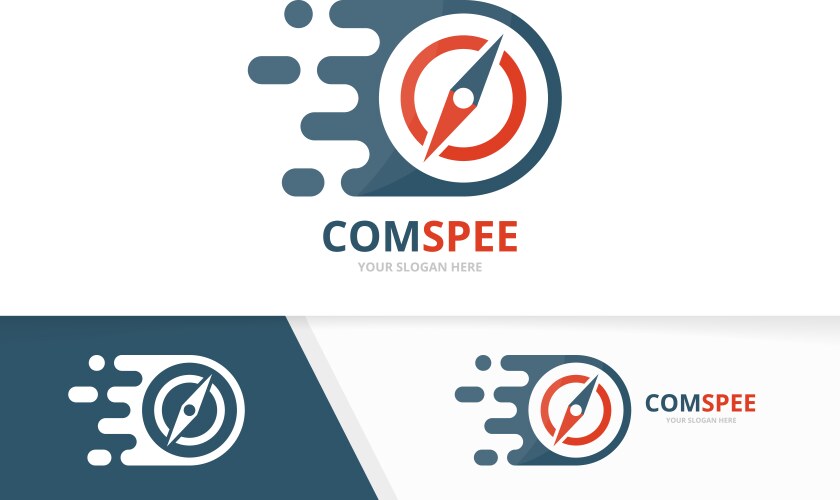 Fast ticket logo combination speed ducket Vector Image