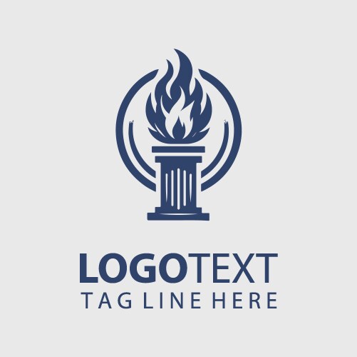 Flame piller logo Royalty Free Vector Image - VectorStock