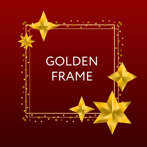 Golden medieval frame isolated Royalty Free Vector Image