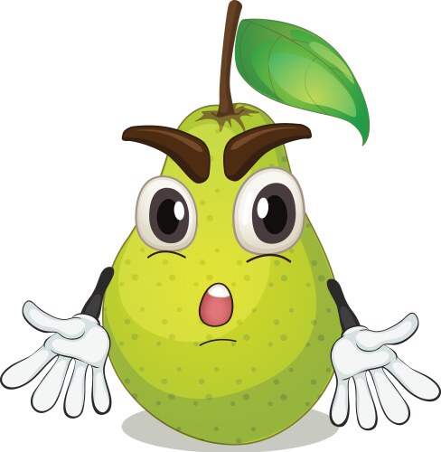 Cartoon pear Royalty Free Vector Image - VectorStock