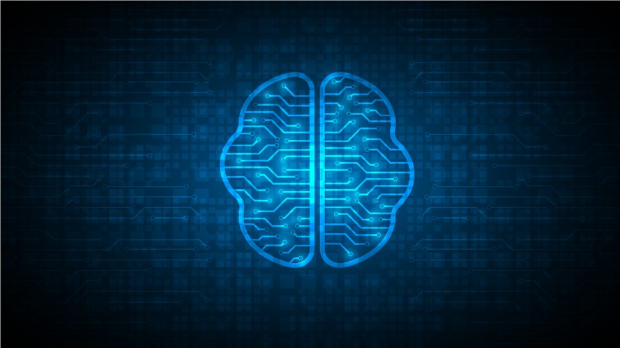 Technological brain circuit board Royalty Free Vector Image