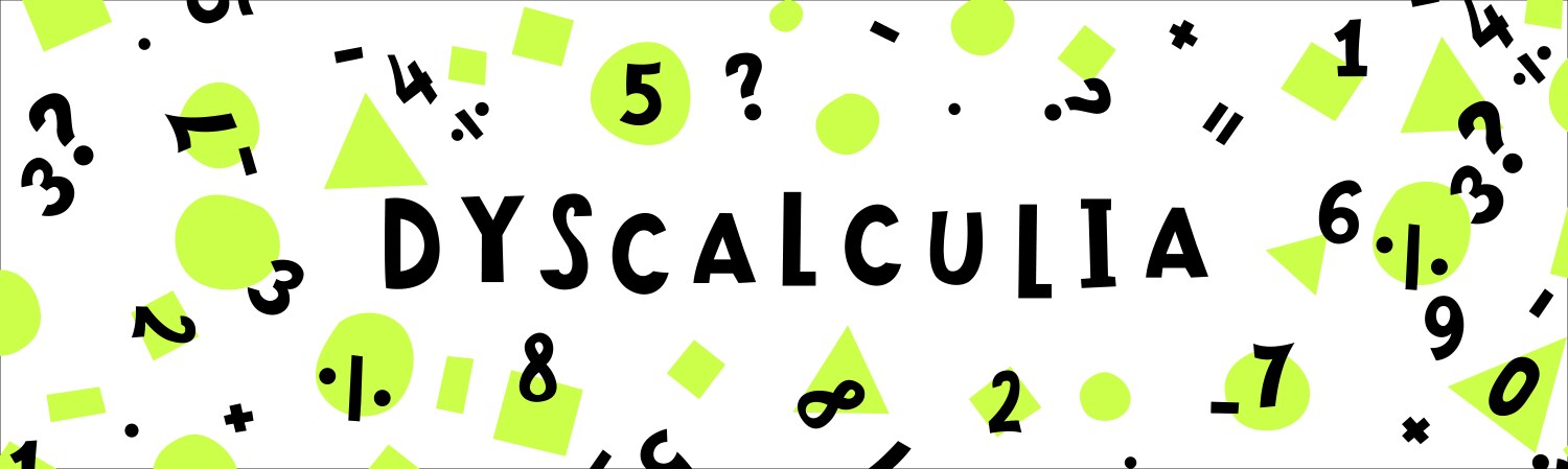 Dyscalculia concept math disability banner Vector Image