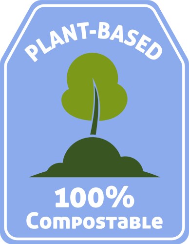Biodegradable plastic free icon - compostable Vector Image