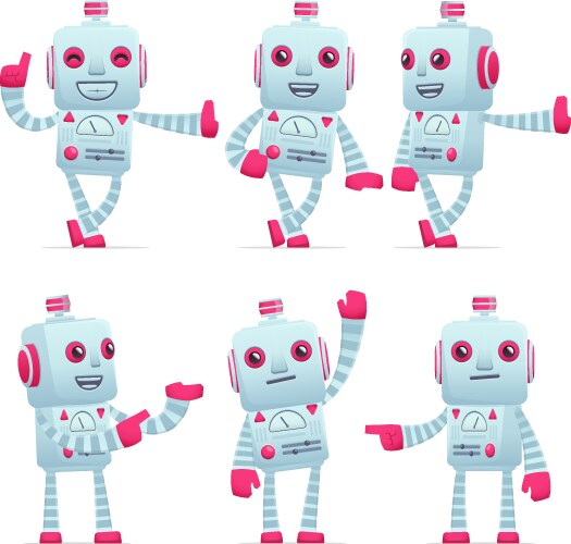 Robot Poses Vector Images (over 1,300)
