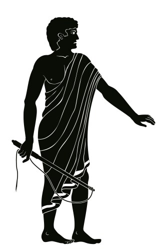 Ancient greek man Royalty Free Vector Image - VectorStock