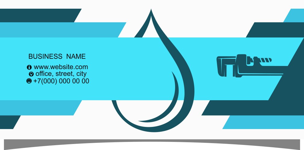 Plumbing Business Card Vector Images (over 1,000)