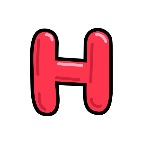 Letter h cartoon Vector Images & Graphics for Commercial Use | VectorStock