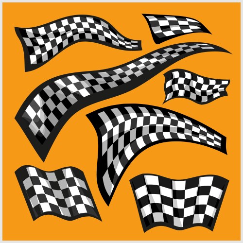 Checkered flag - symbol racing Royalty Free Vector Image
