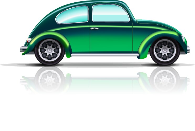Beetle car Royalty Free Vector Image - VectorStock