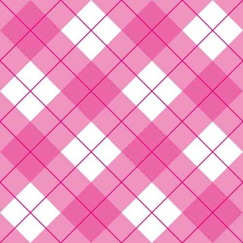 Seamless pink and white background - checkered Vector Image