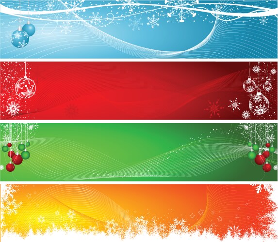 Winter Holiday Headers – Royalty-Free Vector | VectorStock
