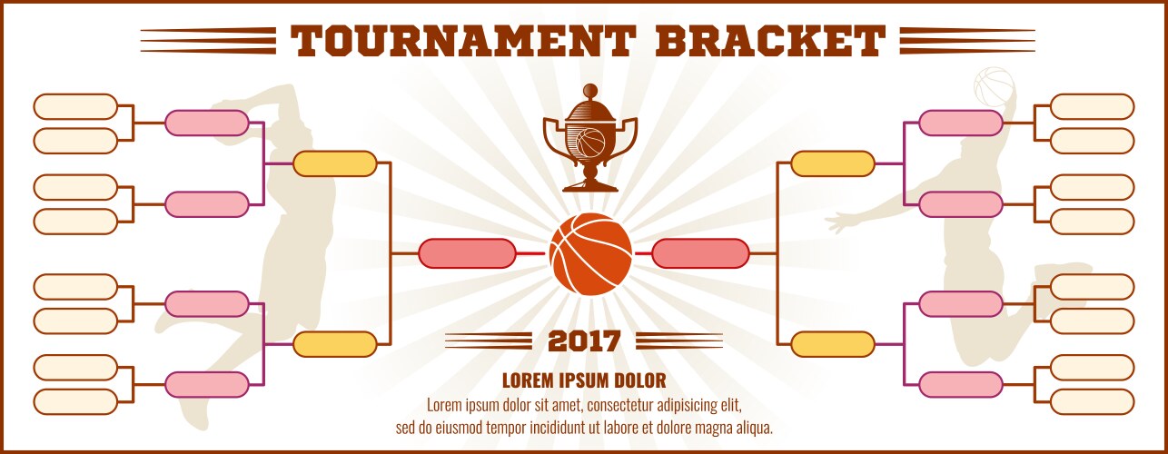 Playoff tournament bracket Royalty Free Vector Image
