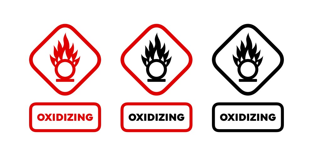 Fire hazard signs flammable Royalty Free Vector Image