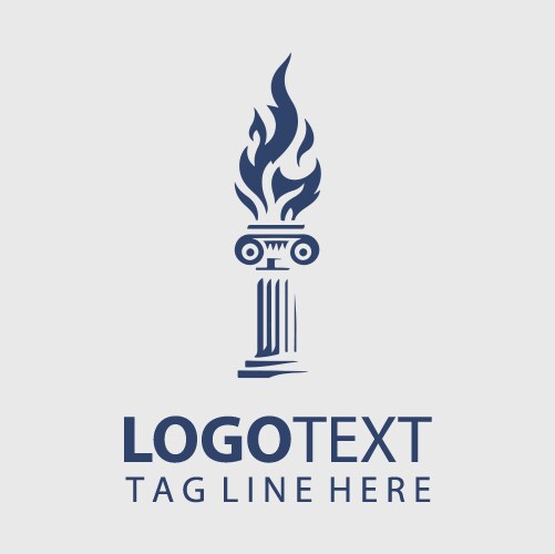 Flame piller logo Royalty Free Vector Image - VectorStock