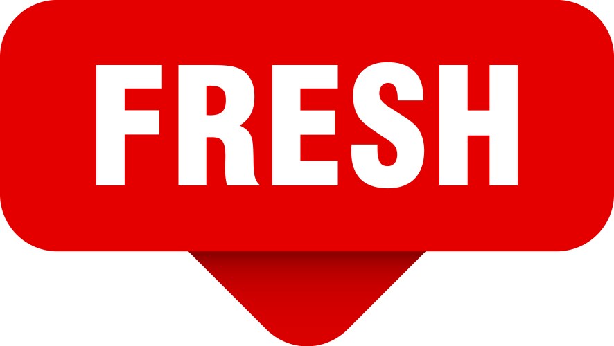 Fresh sticker sign on transparent background Vector Image