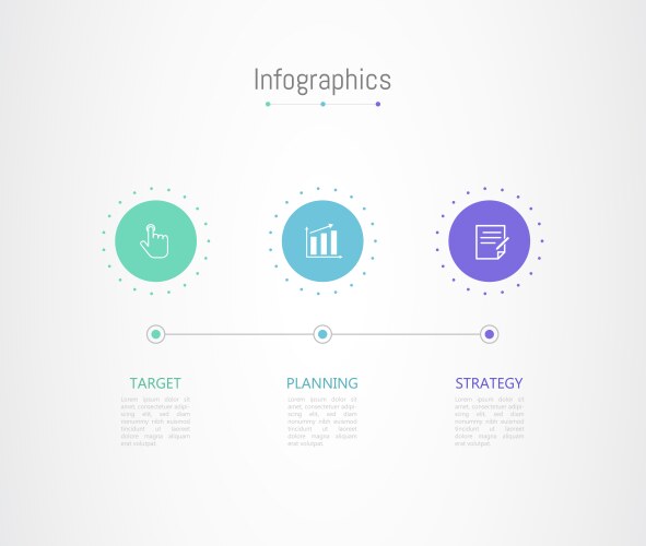 Infographic 3 options design elements Royalty Free Vector