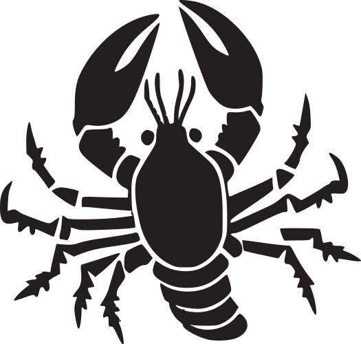 Crawfish - minimalist and flat logo Royalty Free Vector