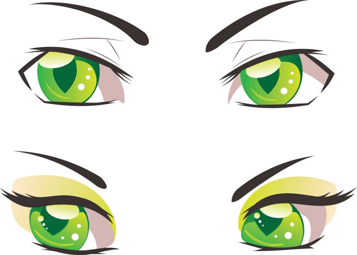 Cartoon female eyes Royalty Free Vector Image - VectorStock