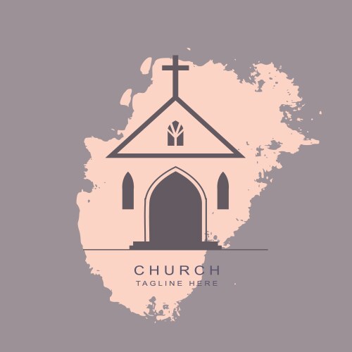 Church building emblem community worship unity Vector Image