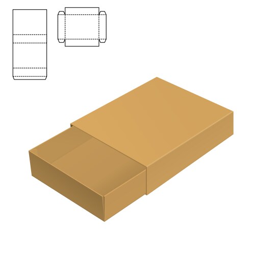 Diamond shape box packaging die cut template Vector Image