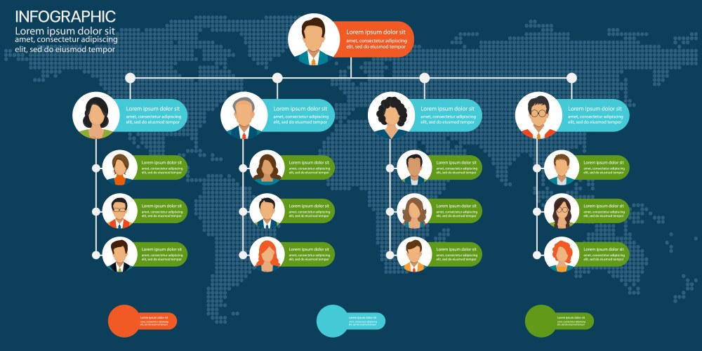 Organizational chart corporate business hierarchy Vector Image