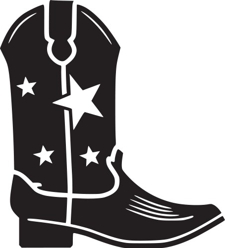 Cowboy boot - minimalist and simple silhouette Vector Image