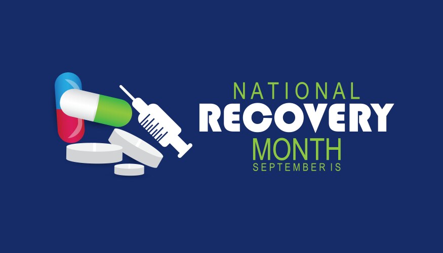 National recovery month Royalty Free Vector Image