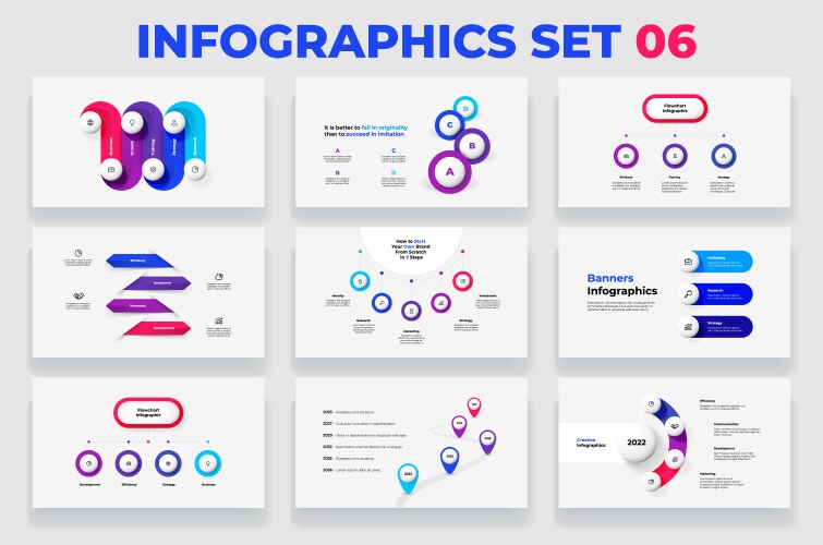 Black slides with gray and orange design elements Vector Image