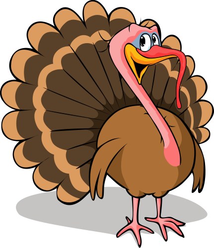 Cartoon turkey isolated on white background Vector Image