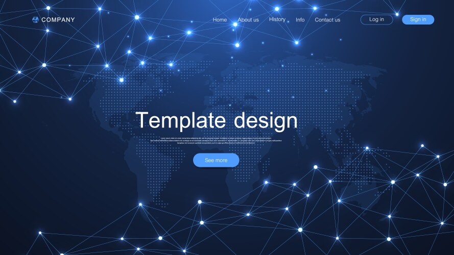 Website template design abstract scientific Vector Image
