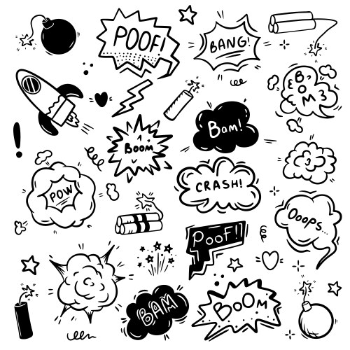 Pow Line Drawing Vector Images (over 550)