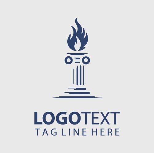 Flame piller logo Royalty Free Vector Image - VectorStock