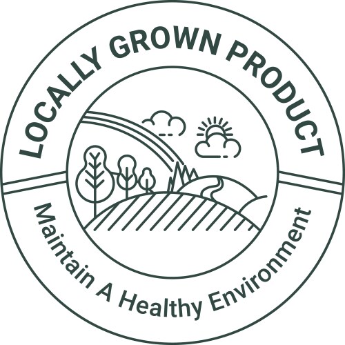Locally grown label editable isolated Royalty Free Vector