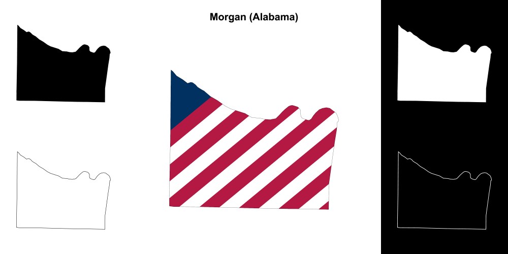 Morgan outline map Royalty Free Vector Image - VectorStock