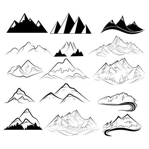Mountain Outlines Vector Images (over 54,000)