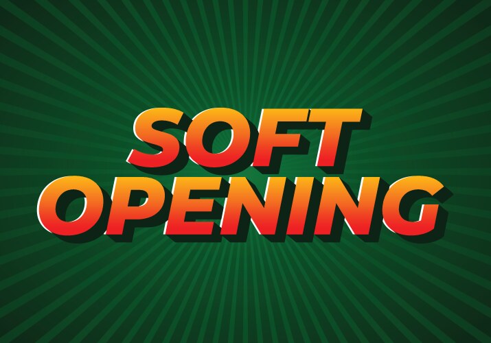 Soft opening text effect in 3d look and eye Vector Image