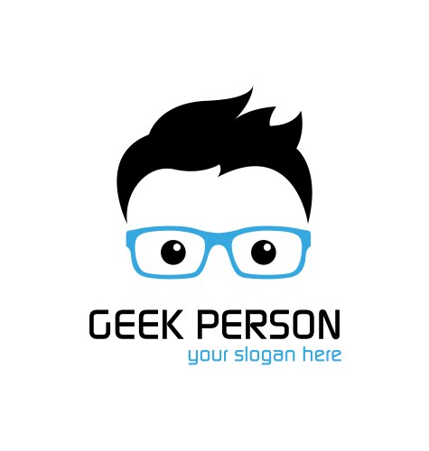 Geek boy icon design Royalty Free Vector Image