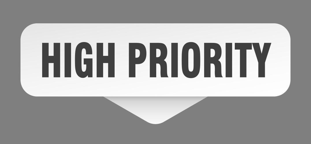 High priority sticker sign Royalty Free Vector Image