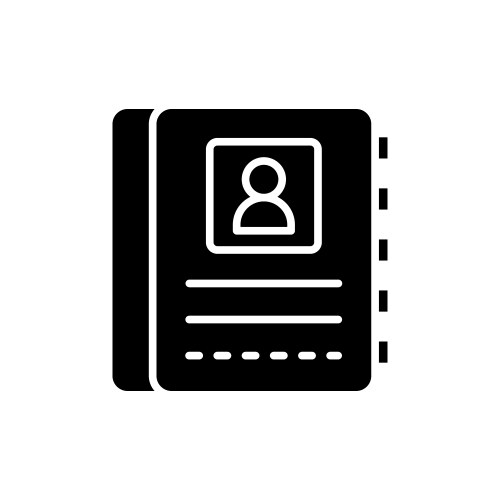 Address book icon set email address directory Vector Image