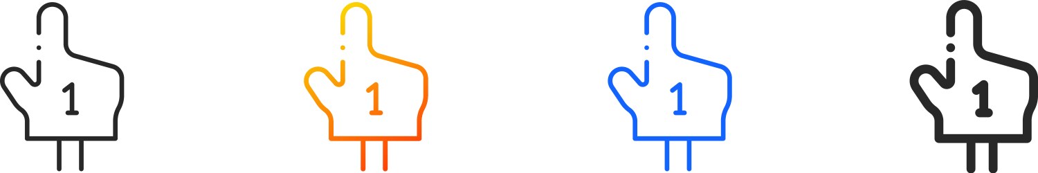 Circulation iconthin linear gradient blue stroke Vector Image