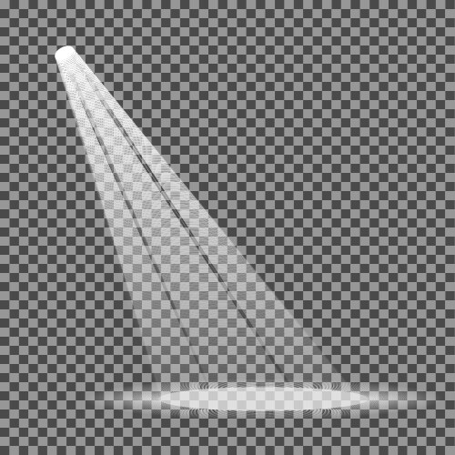 Stage light ray spotlight transparent effe Vector Image