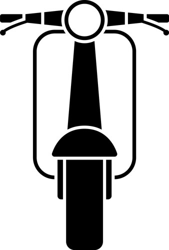 Bike icon front view Royalty Free Vector Image