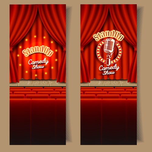 Stand Up Comedy Banner Vector Images (over 390)